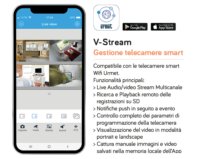Building Retail è la gamma di prodotti per Videosorveglianza Urmet | Catalogo Prodotti